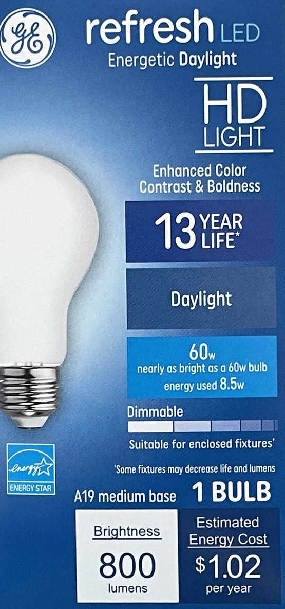 Energetic Lighting A19 800 Lumen Led Light Bulb | Shelly Lighting