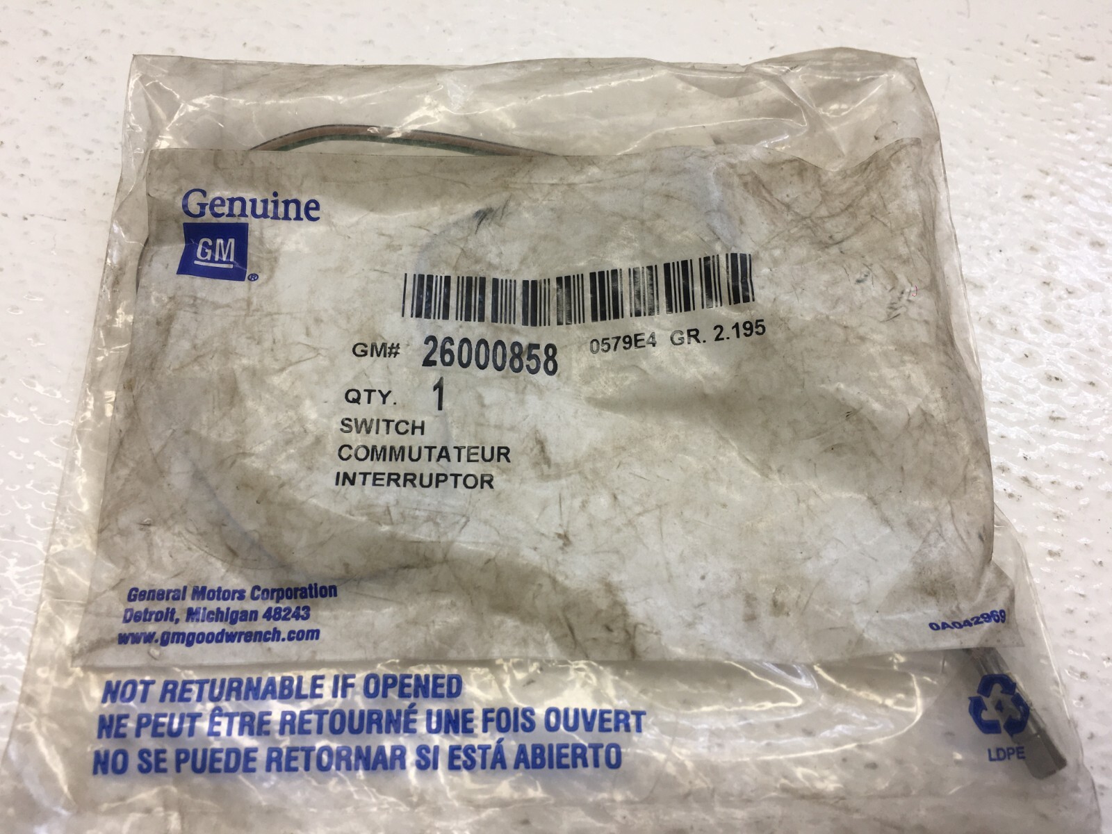 GM 1987 - 1990 Beretta Steering Tilt Wheel Column Buzzer Switch ...