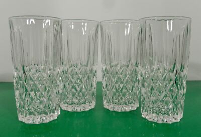 Royal Irish MEGAN Crystal Highball Flat Tumbler (s) LOT OF 4 Optic ...