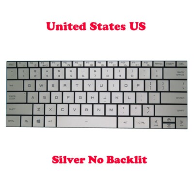 Silver Laptop No Backlit Keyboard For DATEN Notebook DCM3B-4 English US ...
