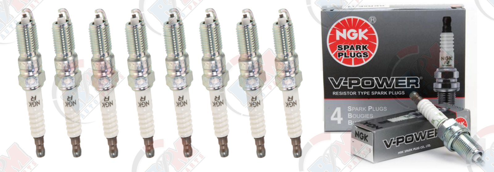 NGK "V-POWER" Spark Plug Set of 8 for 1999-2013 GMC Sierra 1500 5.3L 6 ...