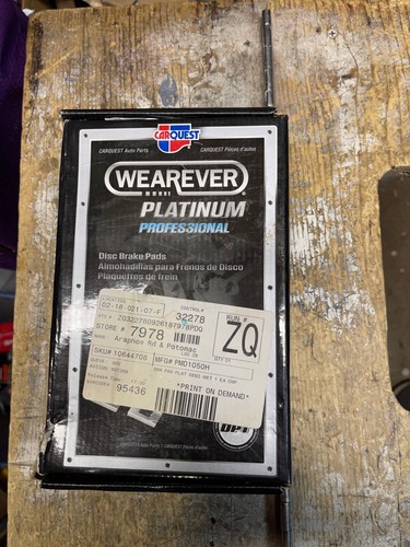 CARQUEST WEAREVER PLATINUM PROFESSIONAL CERAMIC DISC BRAKE PADS ...