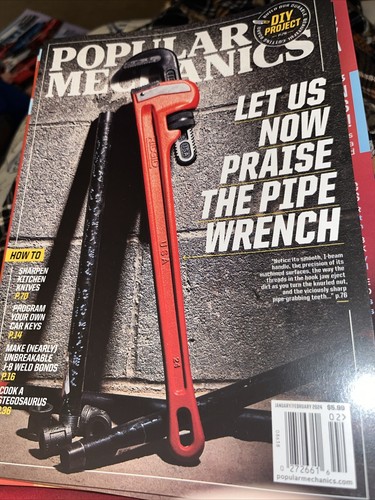 Popular Mechanics Magazine Jan,Feb 2024 , The Pipe Wrench, Sharpen ...