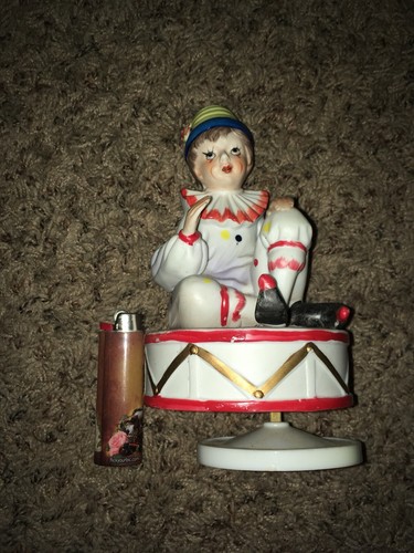 Vintage Colorful Porcelain Musical Wind Up Clown Figurine - Clown Boy ...