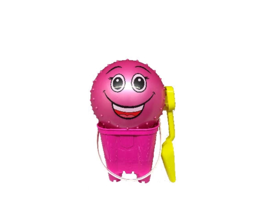 Children Bucket Spade & Emoji Ball Water Can Beach Toy Outdoor Sandpit ...