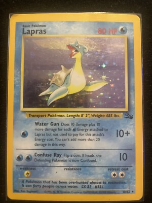 Pokémon TCG Lapras Fossil 10 Holo Unlimited Holo Rare | eBay