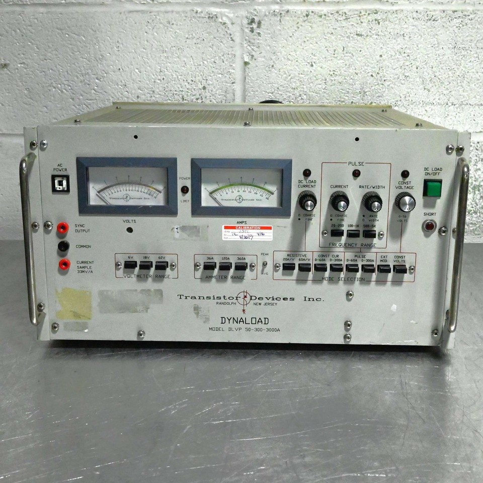 Transistor Devices Inc. Dynaload DLVP 50-300-3000A Electronic Load ...