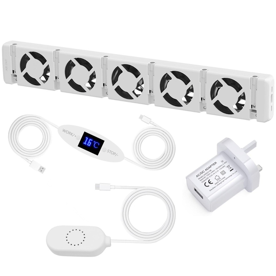 Radiator Fan Booster Low Power Smart Air Booster Whisper Quiet 100-240V ...