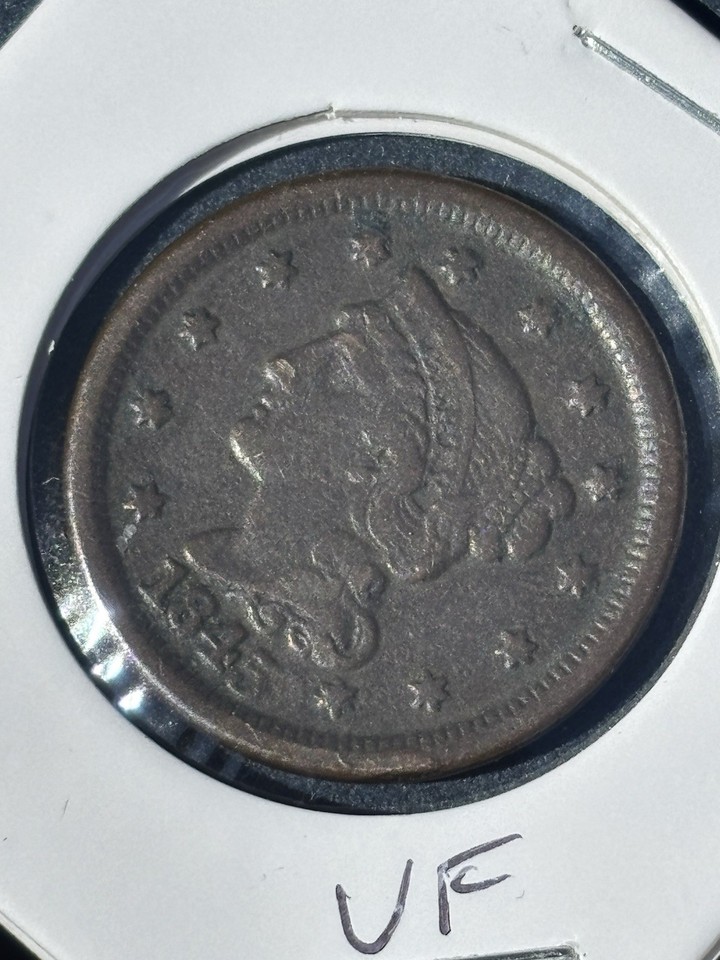 1826 1829 1845 & 48 & 51 Lg Cent Copper Coin Lot Early US Type Coins ...