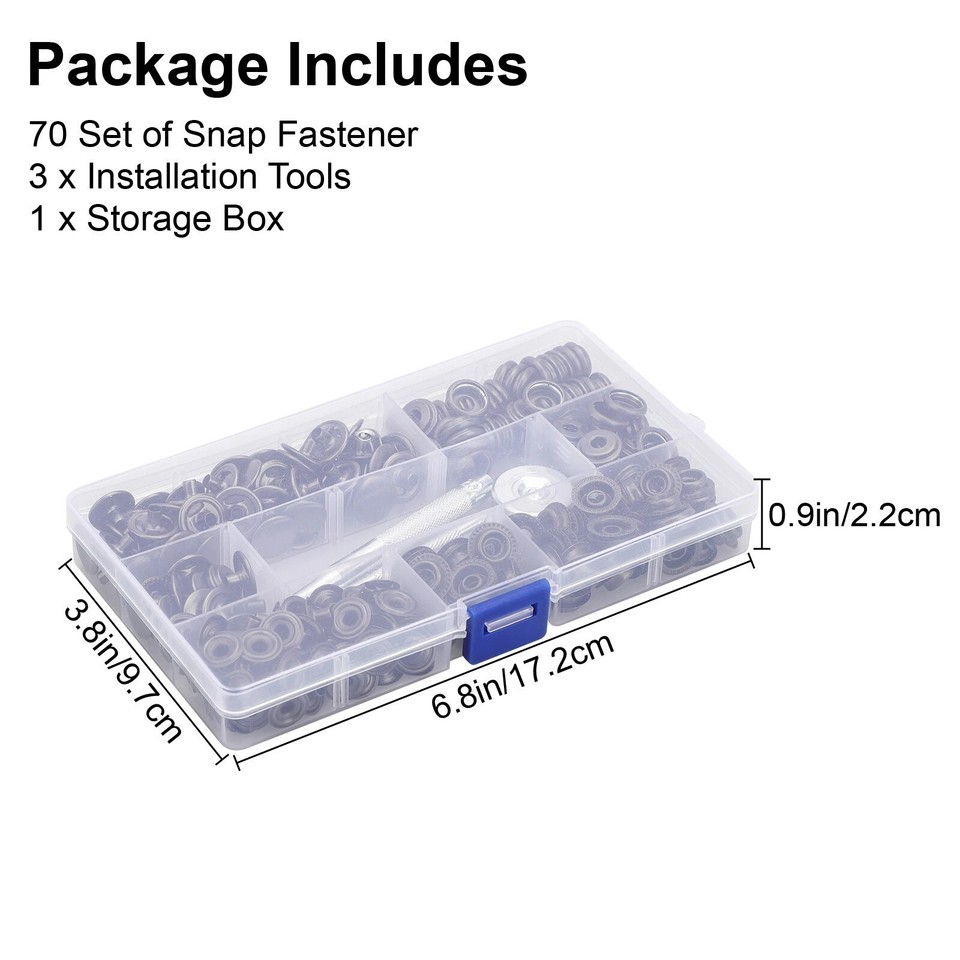 Snap Fastener Tool Adjustable 70 5/8 Snap Fastener Button kit ...