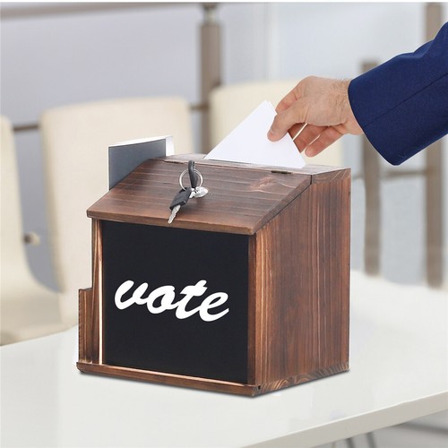 Wood Donation and Ballot Box Suggestion Box- With Lockable- Charity ...