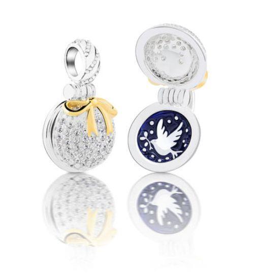 💖Chamilia 2015 PEACE DOVE LOCKET DANGLE Sterling Bead 2025-1665 $90 ...