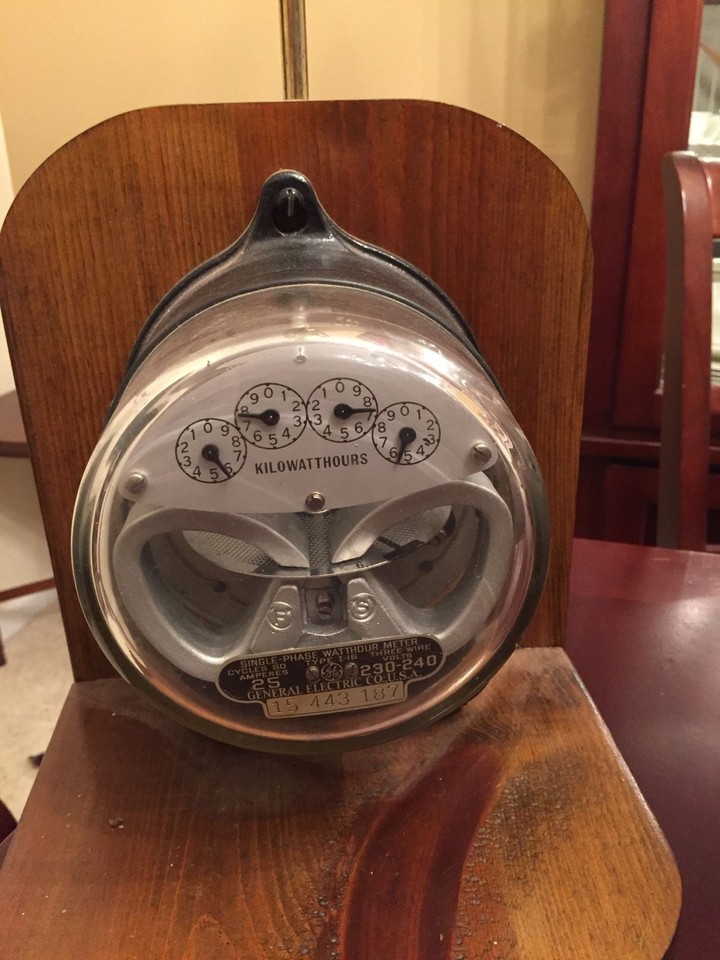 RARE / VINTAGE / ANTIQUE ELECTRIC METER TABLE LAMP / STEAMPUNK : | eBay