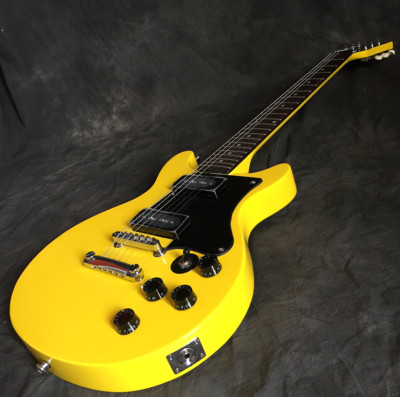 Custom LP Junior Double Cutaway Electric Guitar P90 Pickups Yellow Free ...
