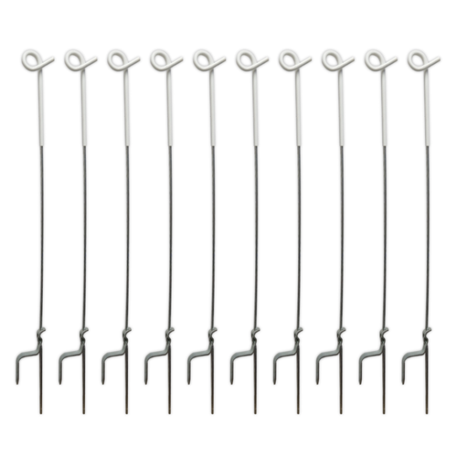 10x Electric Fence Pigtail Post 105cm Heavy Duty 6mm Round Steel w ...