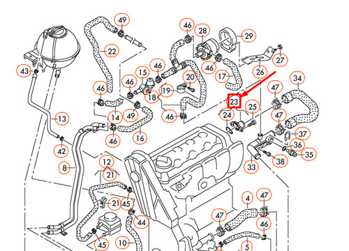NEW OEM VW CRAFTER 2E COOLANT CONNECTION PIECE 076121132B GENUINE NO🇺🇸 ...