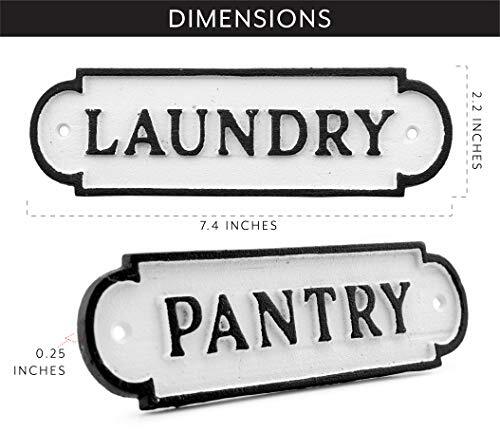 Cast Iron Pantry, Office, Bathroom, Laundry Room Signs, Farmhouse ...
