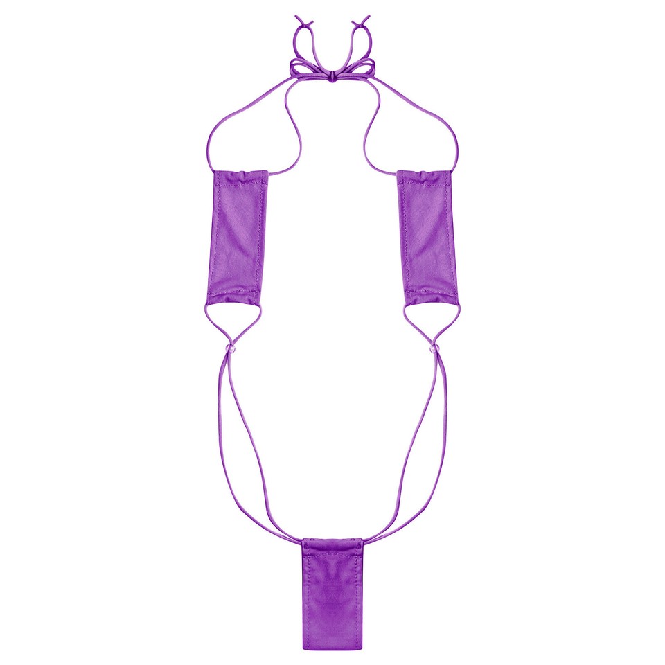 Womens Monokini Swimsuit One Piece Micro Thong Bodysuit Teddy Bikini AU ...