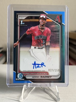 Adriel Radney 2024 Bowman Chrome 1st True Blue Refractor Auto /150 ...