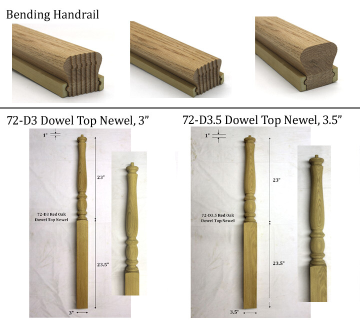 6010 Series, Hardwood Red Oak Stair Handrail Parts | eBay