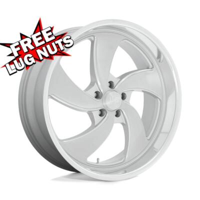 24 inch 24x9 US Mag U134 DESPERADO SILVER BRUSHED wheels rims 6x5.5 ...