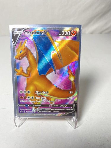 Charizard V Full Art Black Star Promo Champions Path SWSH050, Pokemon ...