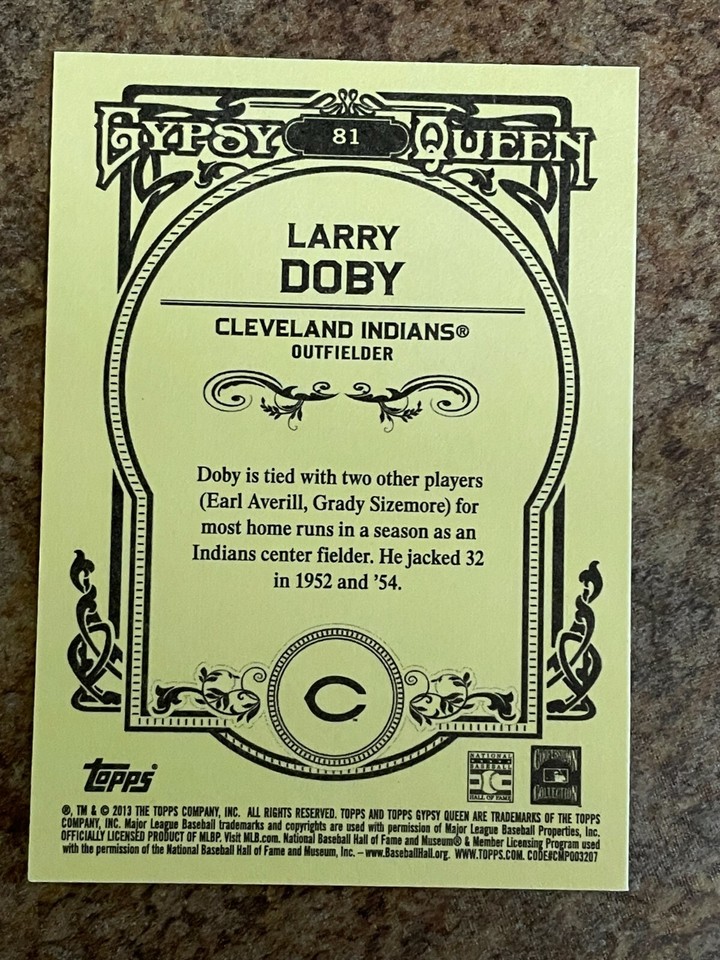 2013 Topps Gypsy Queen #81 Larry Doby - Cleveland Indians | eBay