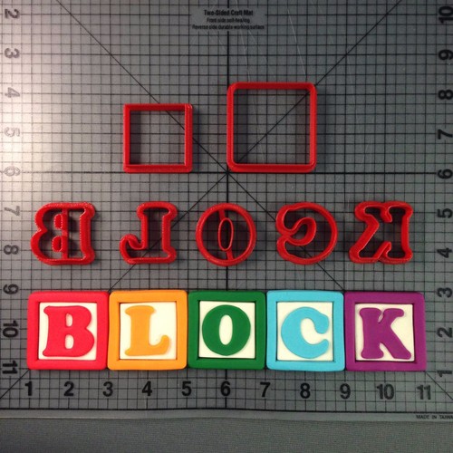Alphabet Blocks Font Uppercase Cookie Cutter Set | eBay