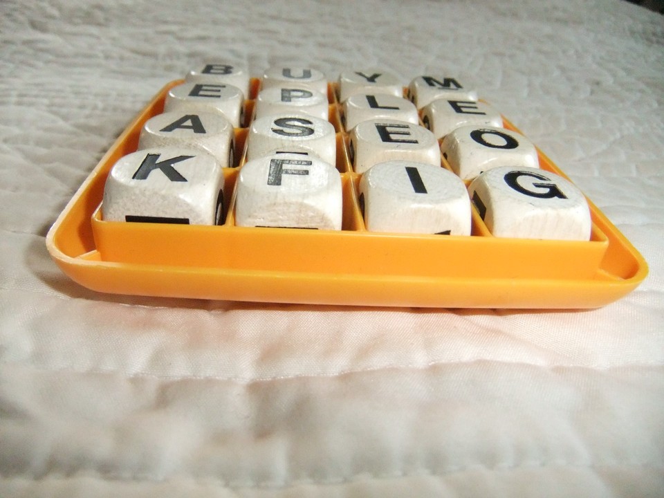 Boggle Letter Cube 16 Wood Replacement Parts & Pieces Vintage 1970's | eBay