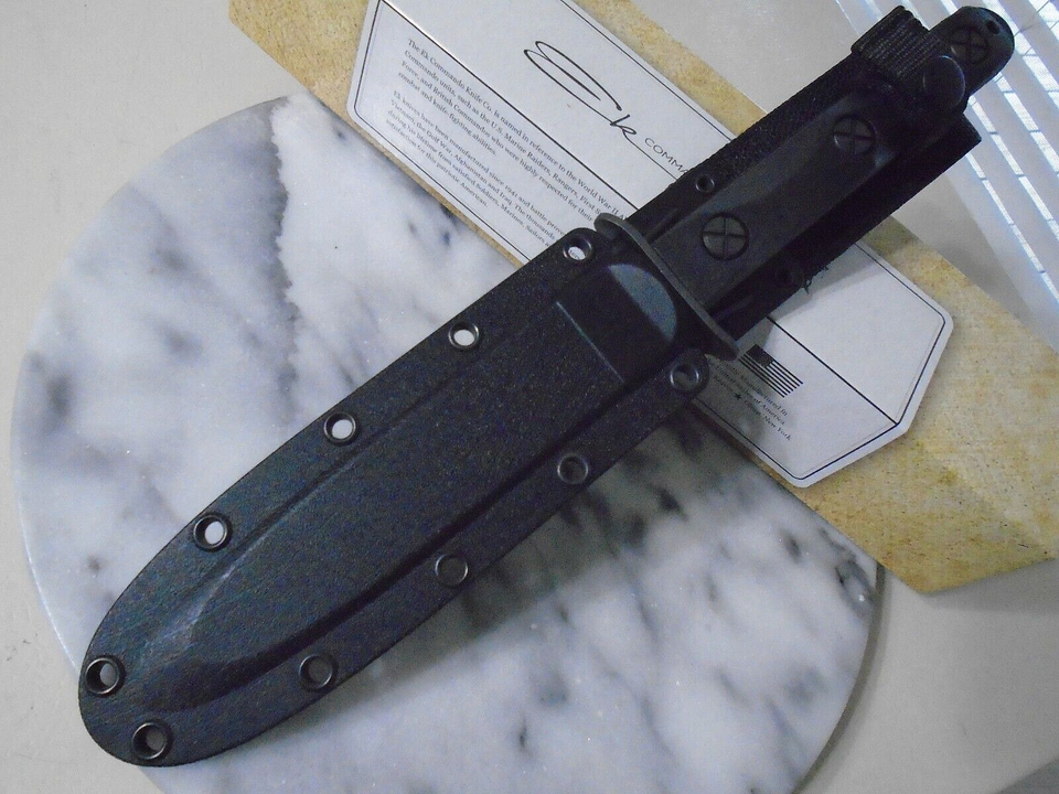 Kabar John EK Commando Dagger Knife Fixed Blade Full Tang 1095 Crovan ...