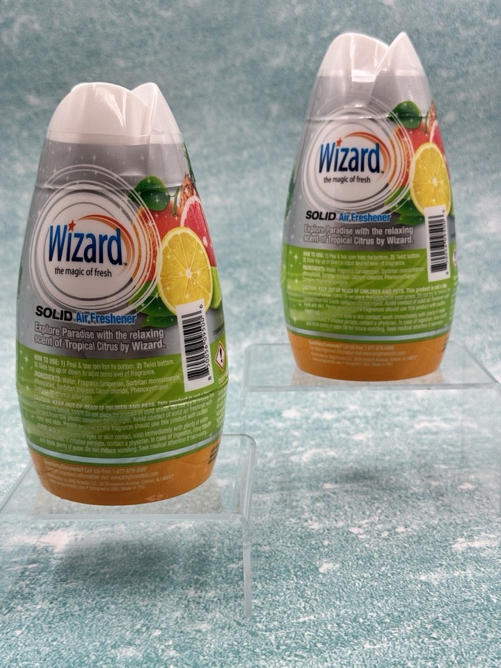 HTF! 2-Pack Wizard Tropical Citrus Solid Adjustable Air Freshener 7.8 ...