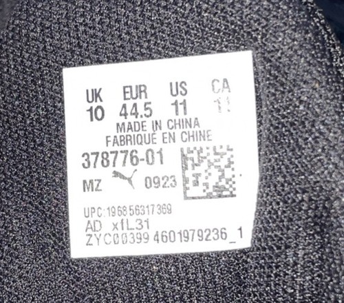 NWOT Mens Black White Puma Running Scend Pro Athletic Sneaker Shoe Size ...