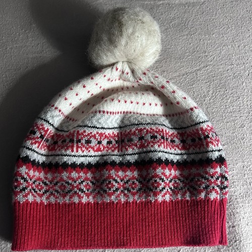 Talbots Women's Winter Fair Isle Hat One Size Wool Blend Knit Beanie ...