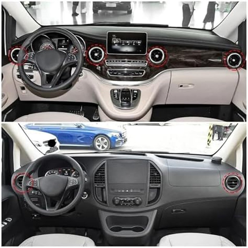 Automotive Outlet Air Conditioner Vent ABS Material Black Chrome Finish ...