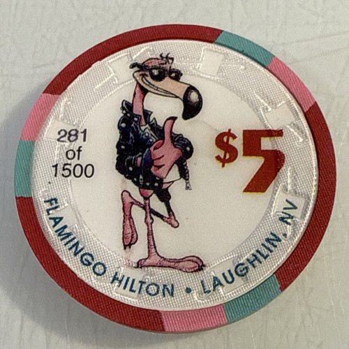 1997 FLAMINGO HILTON $5 #281 OF 1500 CASINO CHIP LAUGHLIN NEVADA | eBay