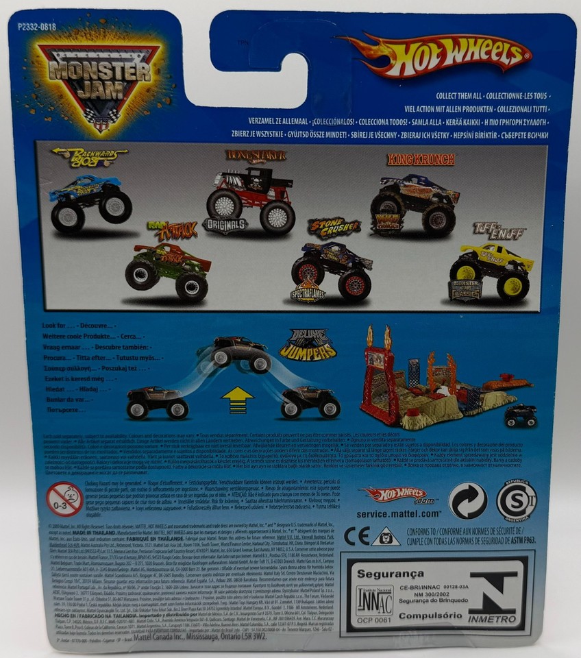Hot Wheels Monster Jam Stone Crusher Spectra Flames Truck 1:64 Diecast ...