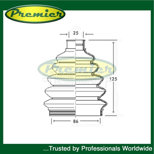 Premier Front Rear Right Inner Outer CV Joint Boot Set Fits VW Vauxhall ...