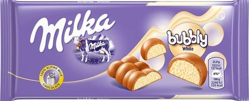 Milka Bubbly Milk&White Milka Chocolates Pack of 24 Perfect Gift For ...