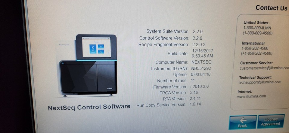 2017 illumina NextSeq 550 Next-Generation Sequencer System (Locked ...