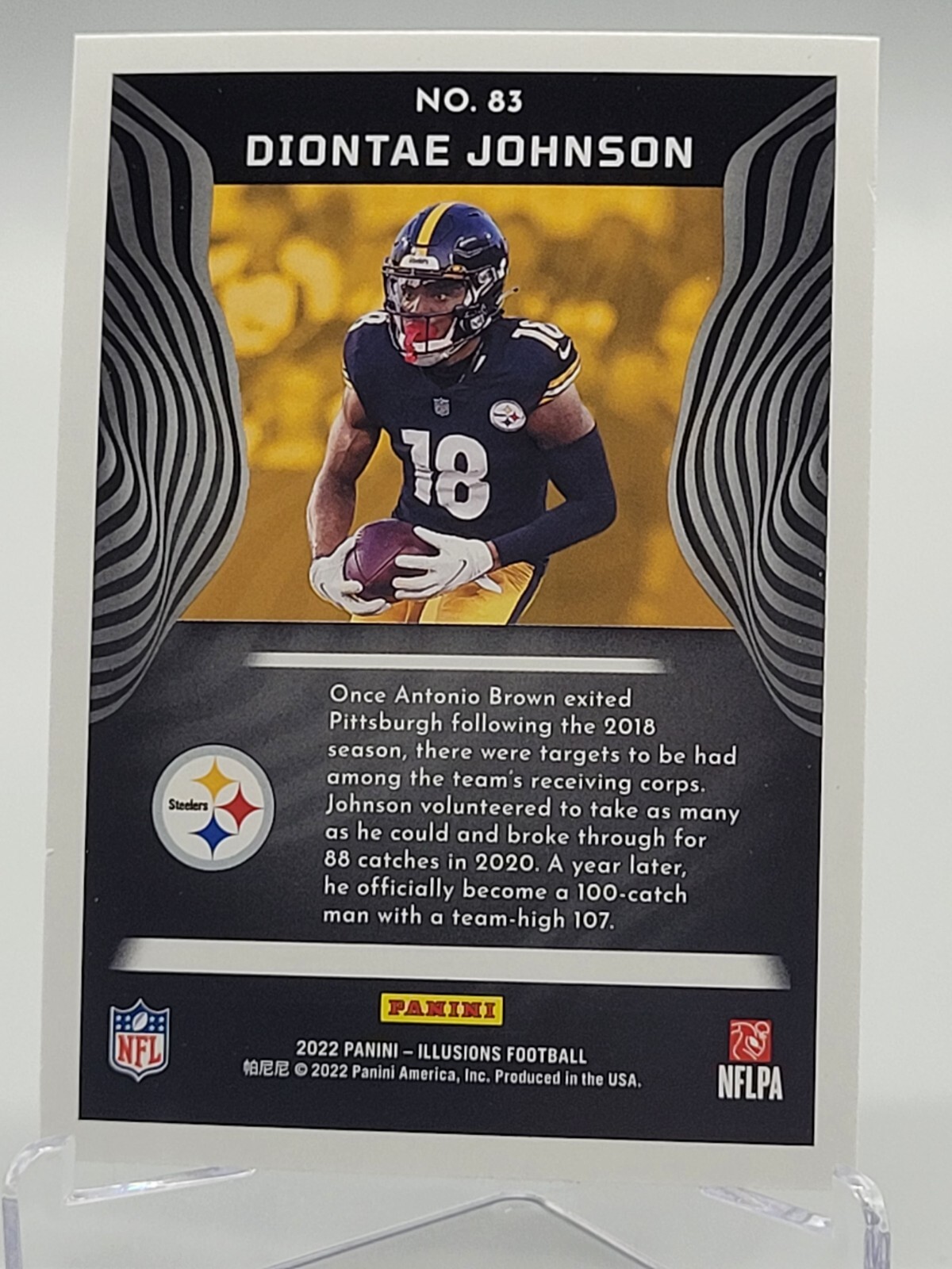 2022 PANINI ILLUSIONS DIONTAE JOHNSON FOOTBALL CARD PITTSBURGH STEELERS ...