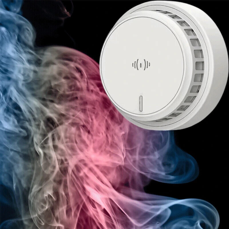 Battery Home Fire Alarm Smoke Detector & Gas Sensor Smoke Alarm with ...