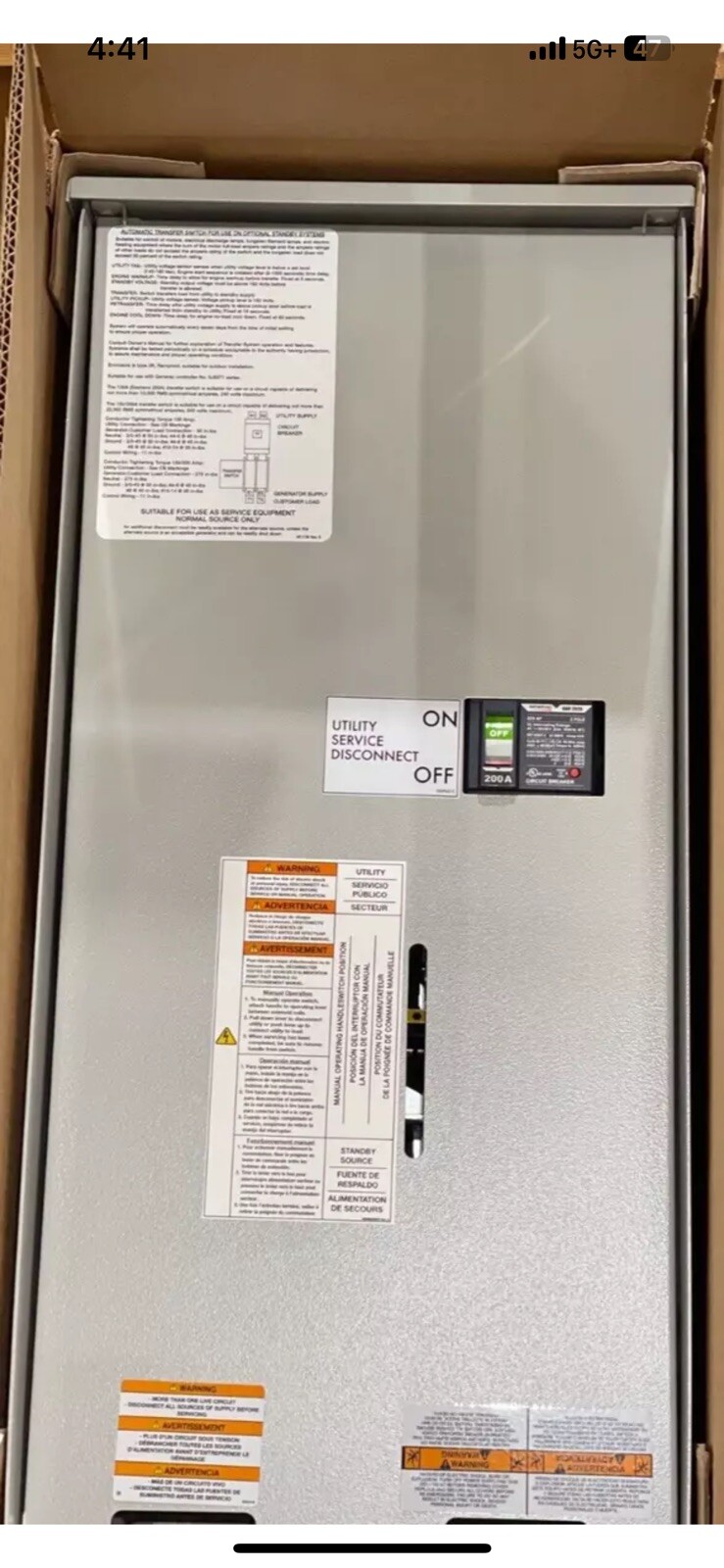 Generac RXSW200A3 200-Amp 240-Volt Single-Phase Automatic Transfer ...