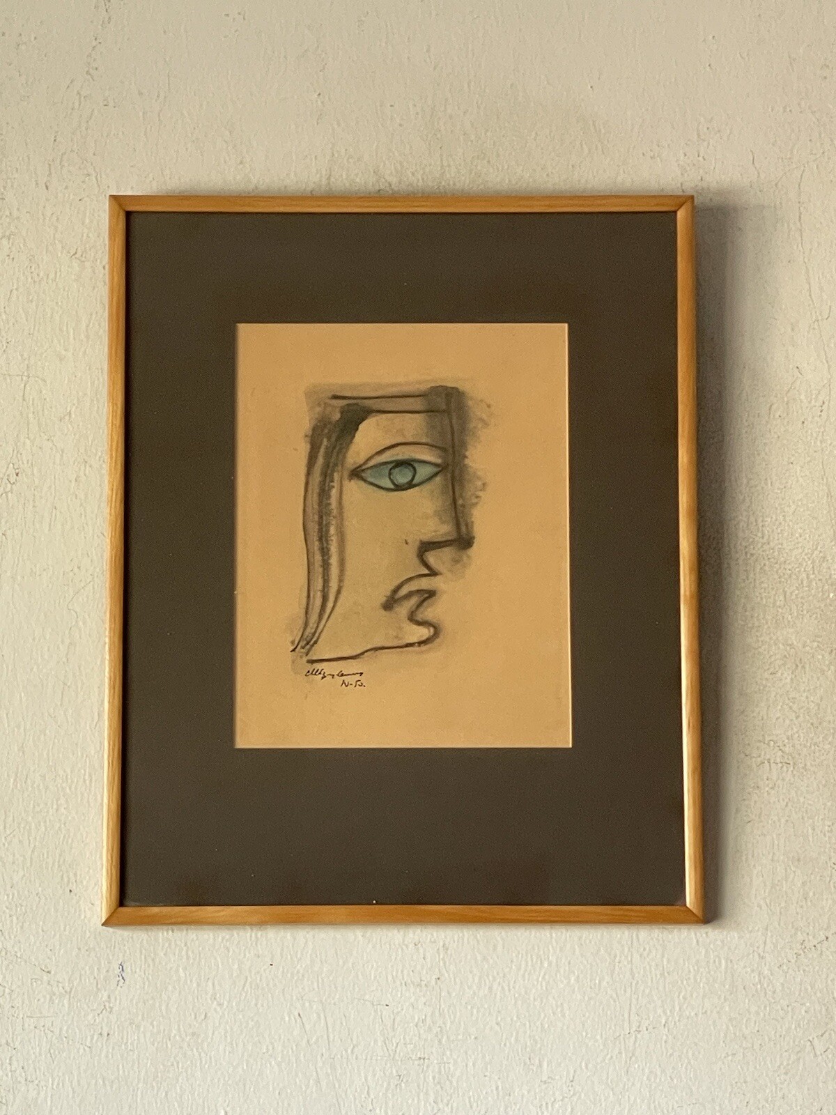 CAPTIVATING ANTIQUE MODERN ART WATERCOLOR PAINTING OLD VINTAGE CUBISM ...