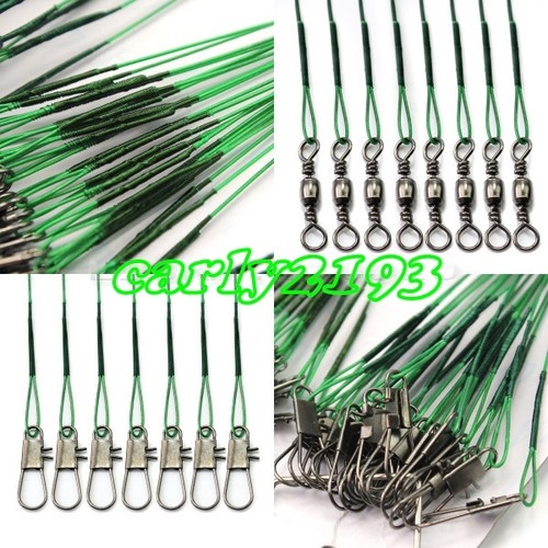 Pike fishing Wire Spinning Lure Traces mixed sizes up to 30 CM spin ...