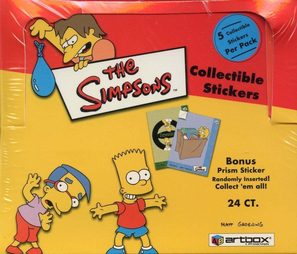 Simpsons Stickers Card Box Artbox 2002 24 Packs Factory Sealed | eBay
