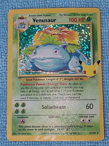 Venusaur Holo Pokemon Celebrations Classic Collection Card 15/102 TCG ...