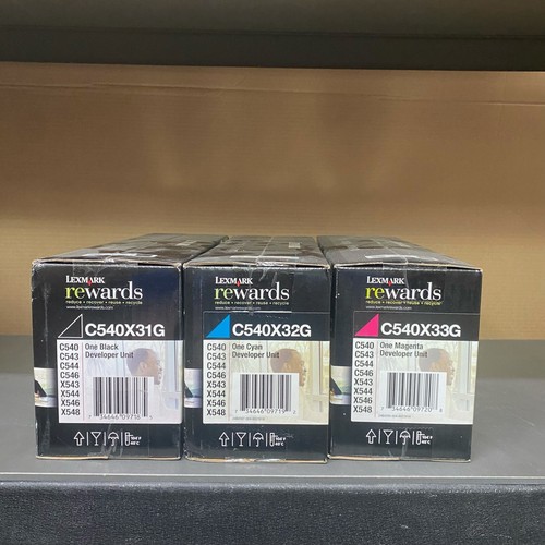 3x Lexmark C540 Developer Units - C540X31G/32G/33G - KMC - New - VAT ...