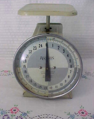 Vintage HANSON Model 1371 Kitchen Utility Scale 25 Lb, Tan Color ...