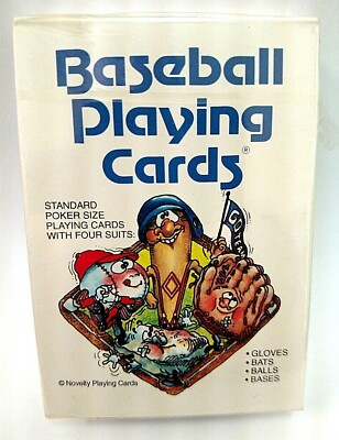 poker size Baseball playing cards Novelty suits Gloves, Bats, Balls ...