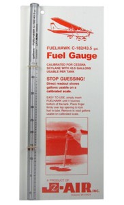 J-Air FUELHAWK C-182 43.5 gallon Fuel Gauge Dip Stick Tube, Cessna Luso ...